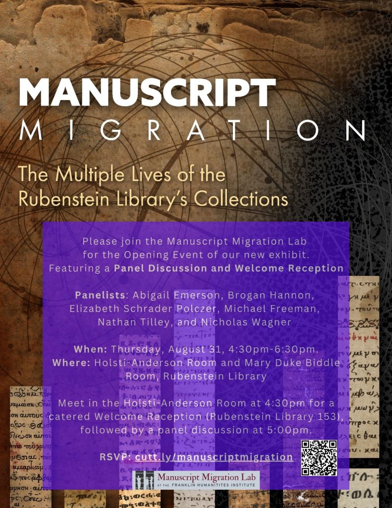 MML Exhibition Opening Event – Manuscript Migration Lab